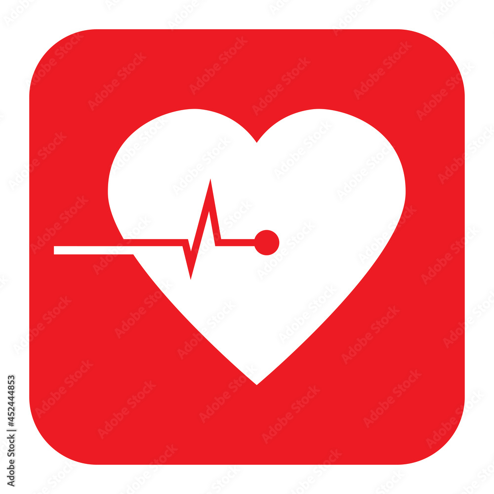 AED,automated external defibrillator / aed sign with heart and ...