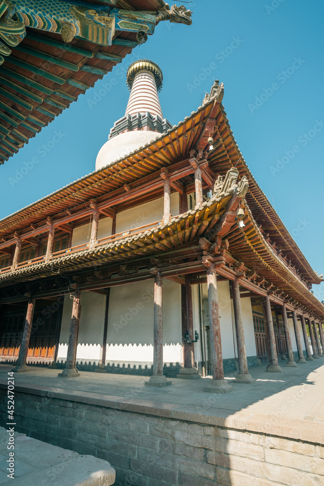 The ancient Chinese architecture in Dafo temple in Zhangye, China ...
