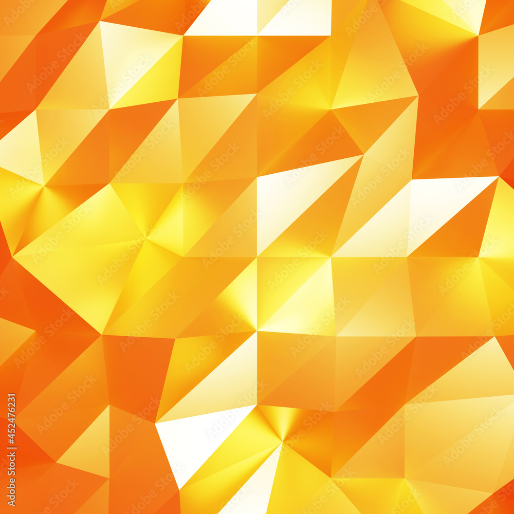 Gold polygon background 3d rendering, 3d illustration. Abstract ...
