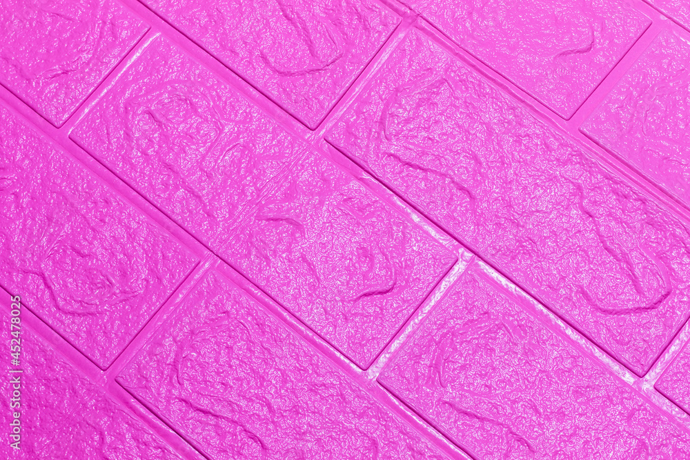 The pink wallpaper texture has an abstract roughness and brick wall ...