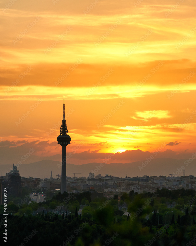 Atardecer Madrid Stock Photo | Adobe Stock