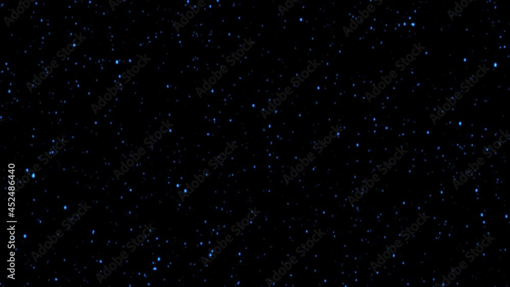 Blue particle shine on a black background. Colorful Falling Sparkling ...