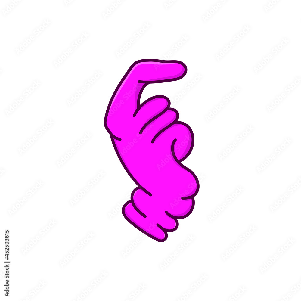 Pink hand gloves isolated illustration vector on white background ...