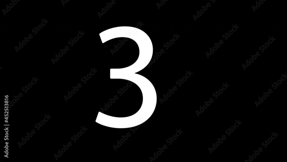 Figure 3, number three, math sign appearing self drawing animation ...