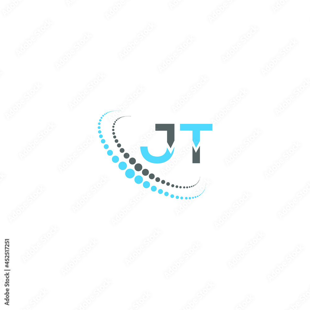 JT letter logo abstract design. JT unique design, JT letter logo design ...