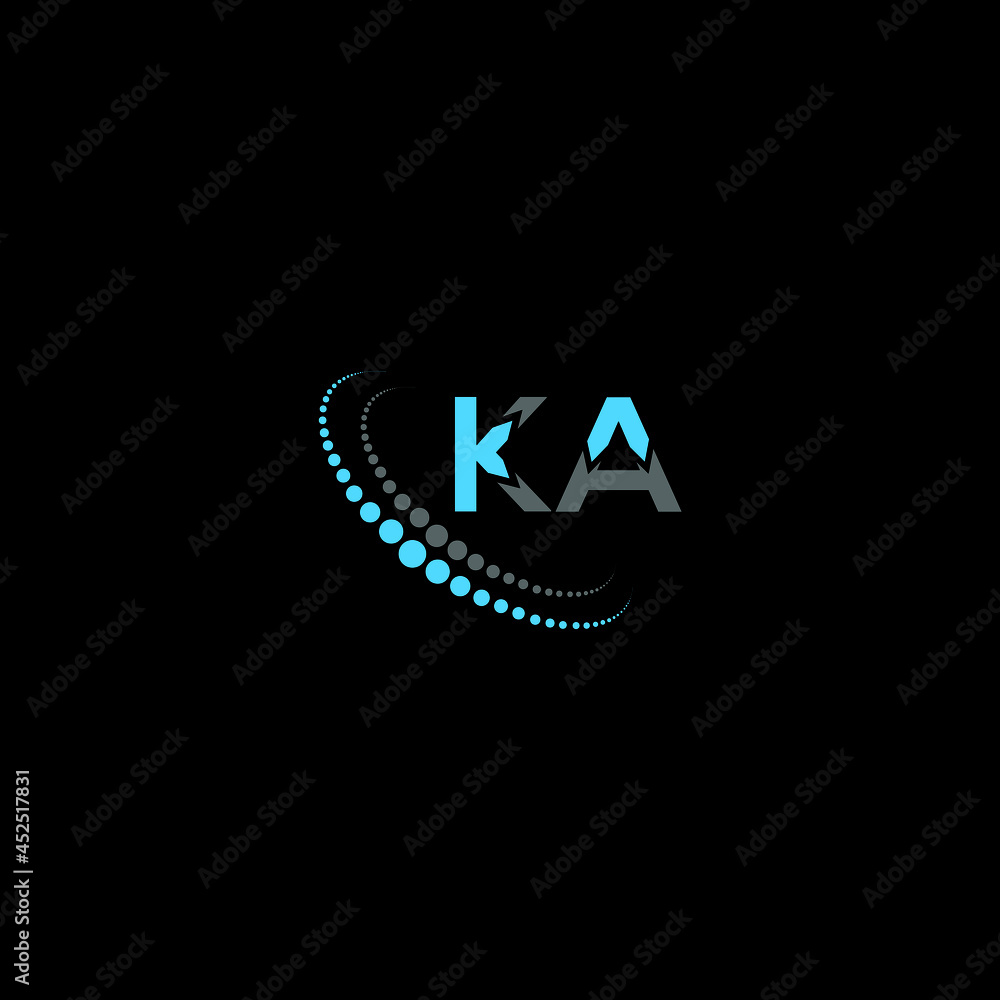 KA letter logo abstract design. KA unique design, KA letter logo design ...