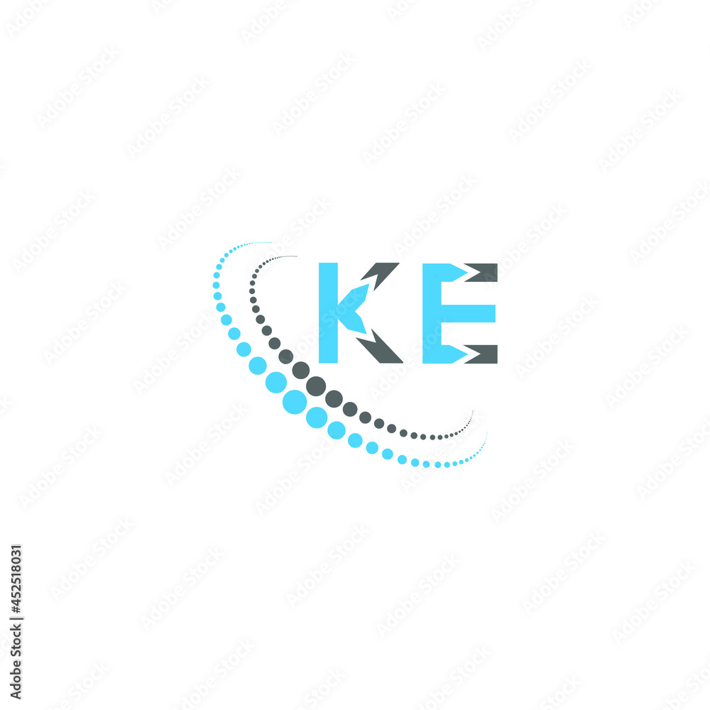 KE letter logo abstract design. KE unique design, KE letter logo design ...