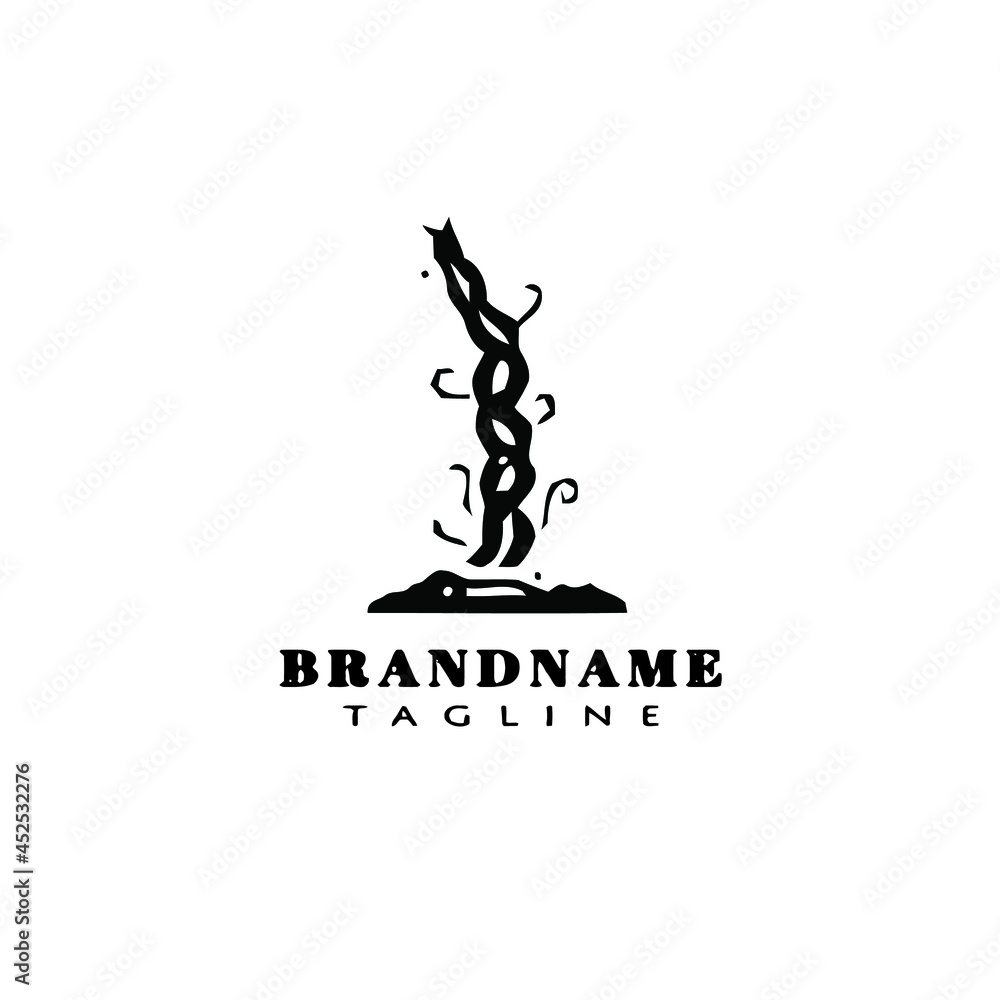 beanstalk logo cartoon icon design template simple black vector ...