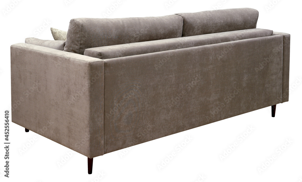 Sofa isolated on white background. Back view. Including clipping path ...