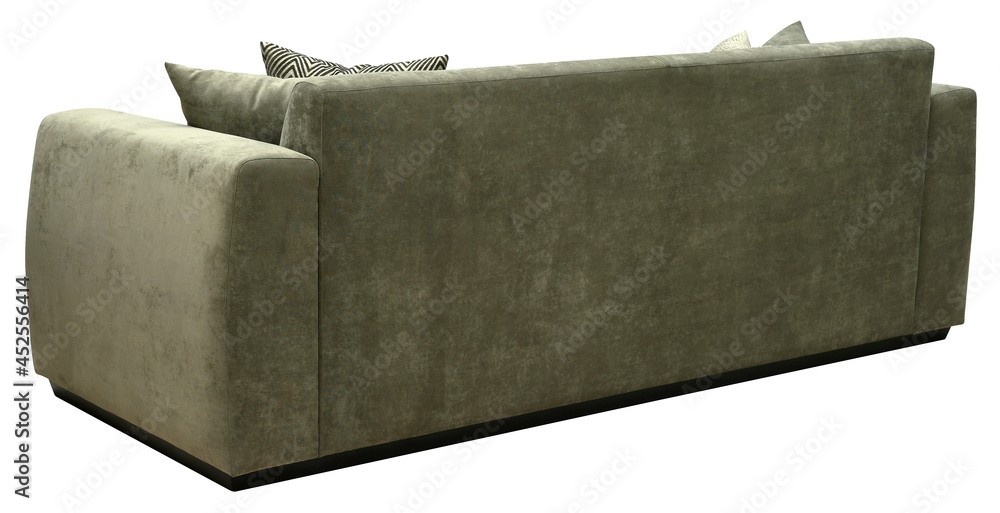 Sofa isolated on white background. Back view. Including clipping path ...