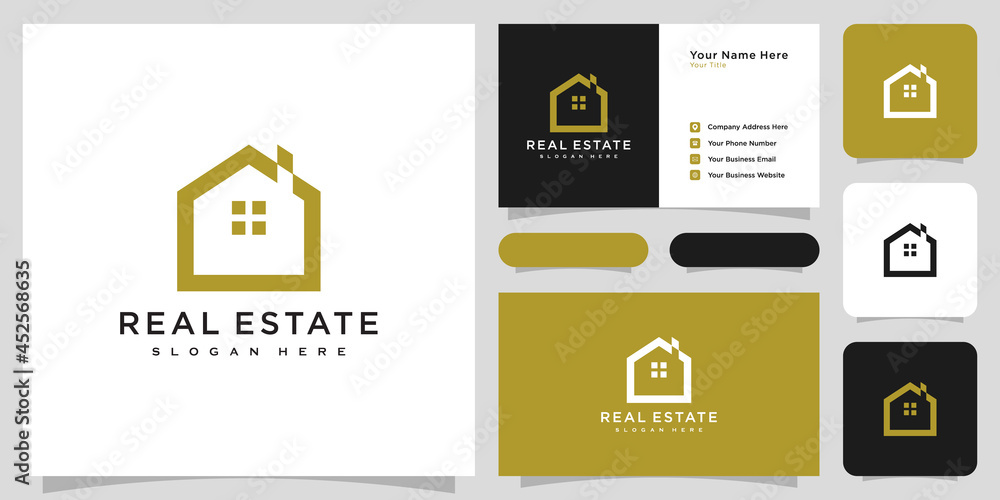Grafika wektorowa Stock: build house logo with line art style. home ... Grafika wektorowa Stock: build house logo with line art style. home ...