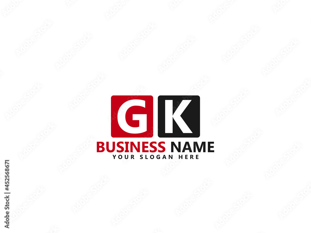 Letter GK logo, gk logo icon design vector for all kind of use Stock ...