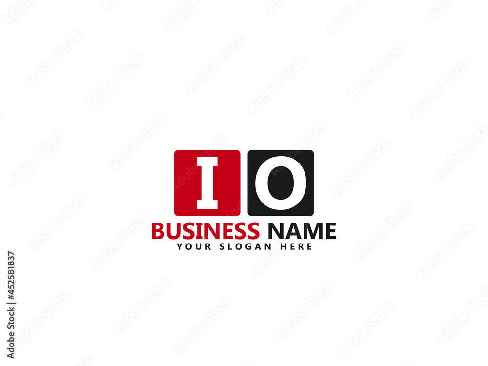 Letter IO logo, io logo icon design vector for all kind of use Stock ...