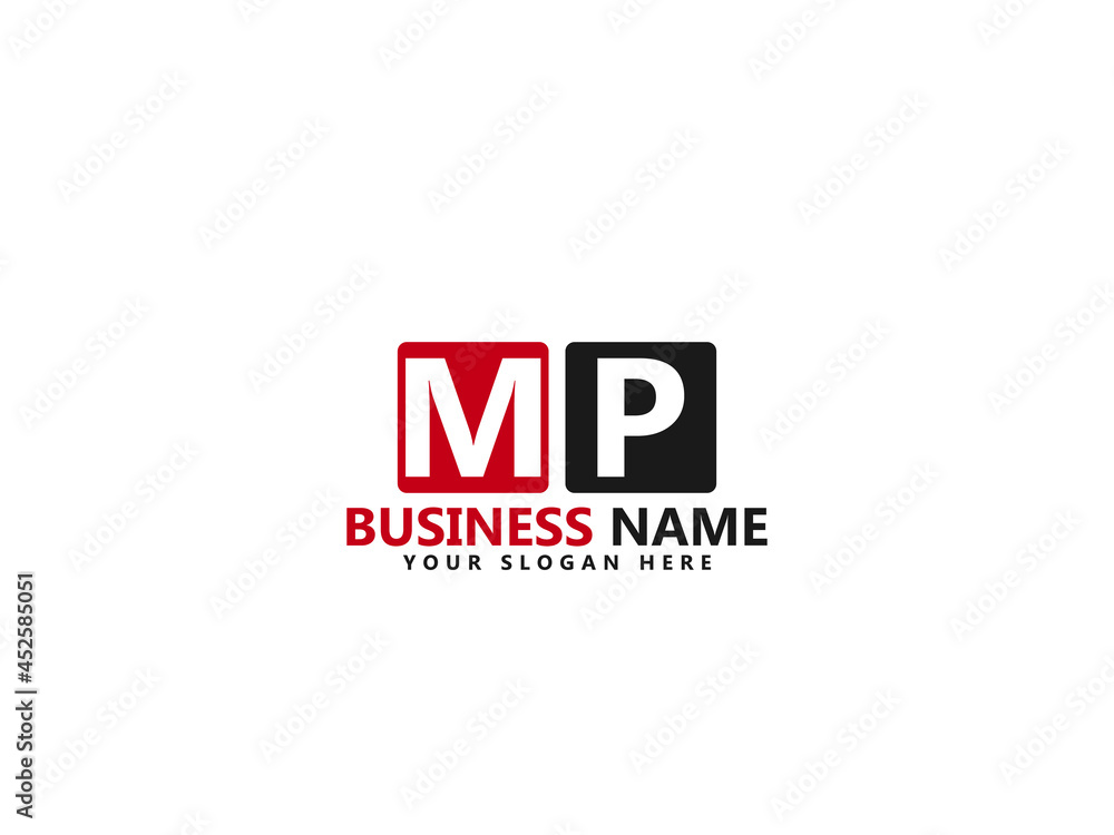 Letter MP logo, mp logo icon design vector for all kind of use Stock ...