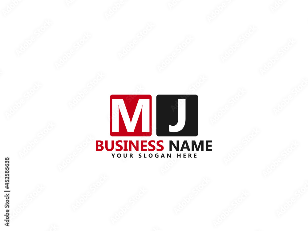 Letter MJ logo, mj logo icon design vector for all kind of use Stock ...