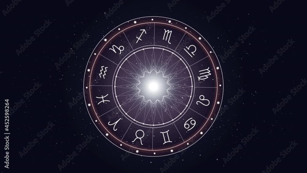 Motion graphic animation. Video of animated horoscope zodiac sign ...
