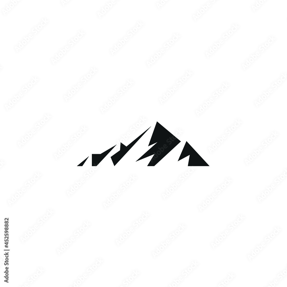vector logo design simple mountain inspiration Stock Vector | Adobe Stock