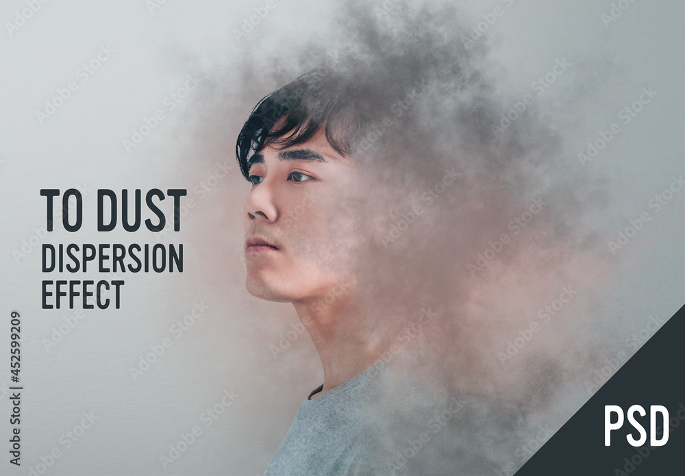 Modelo do Stock: Portrait to Dust Effect | Adobe Stock