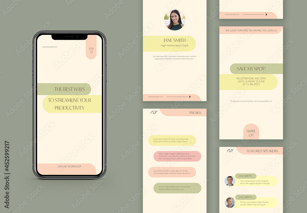 Event Launching Announce Stories Layout Stock Template | Adobe Stock