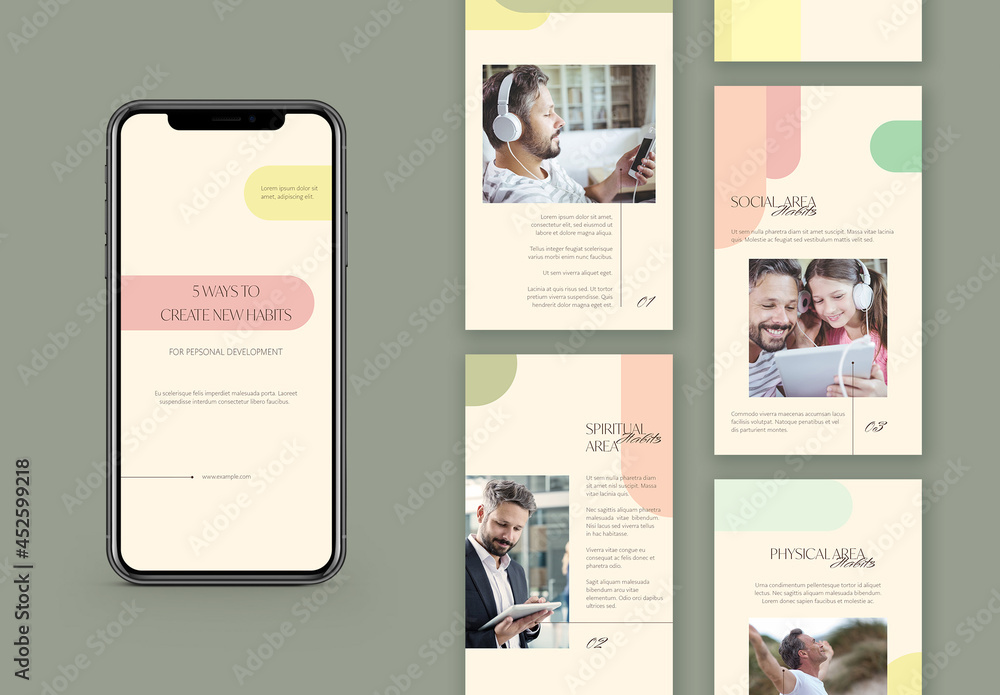 Personal Development Coaching Newsletter Announcement Stories Layout ...