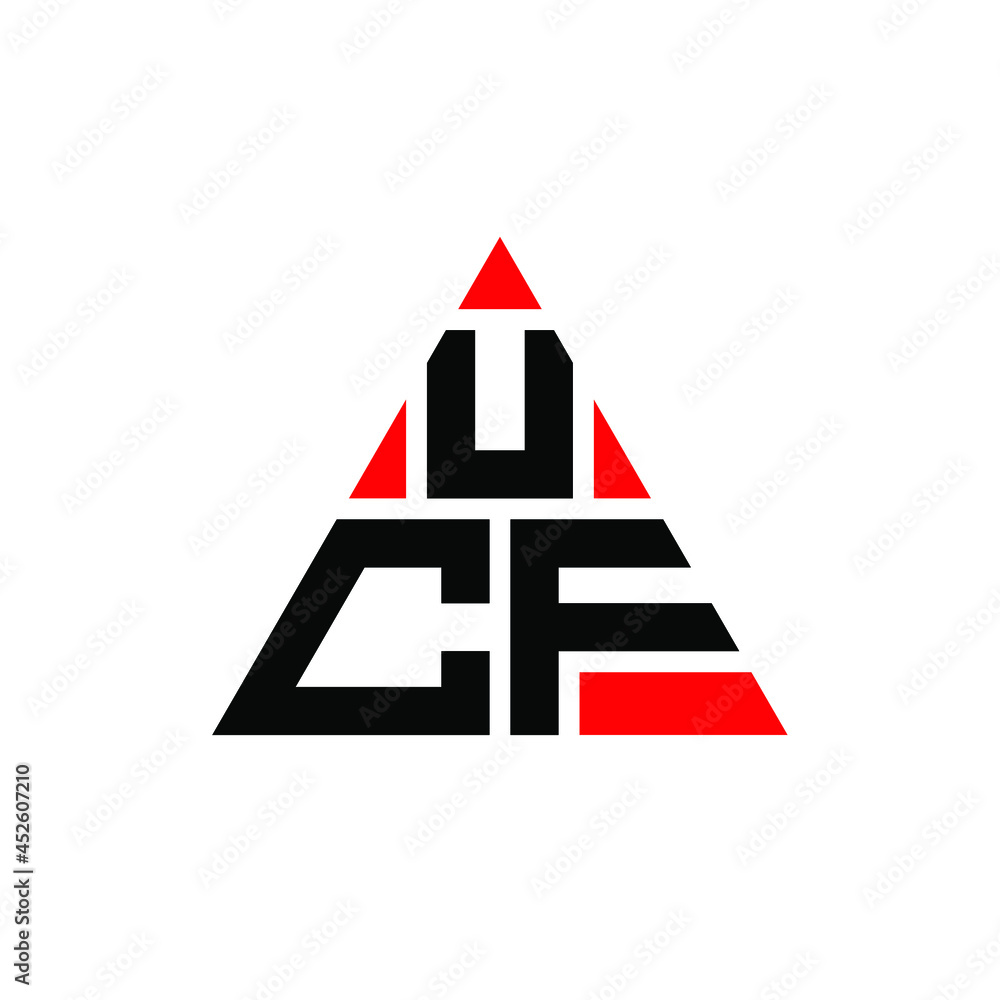 UCF triangle letter logo design with triangle shape. UCF triangle logo ...