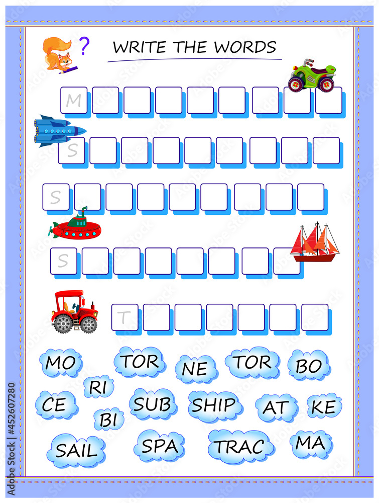 Word Printable Worksheets Writing