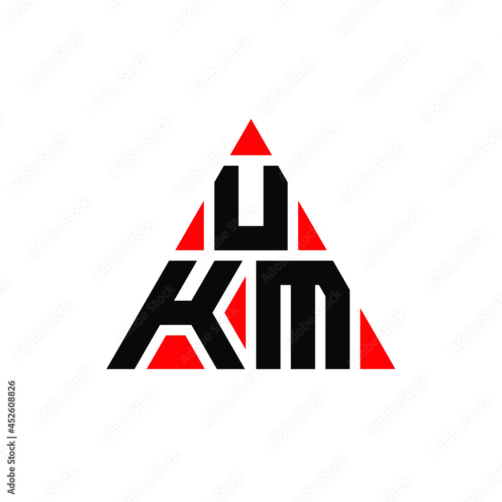 Ukm Triangle Letter Logo Design With Triangle Shape Ukm Triangle Logo Design Monogram Ukm