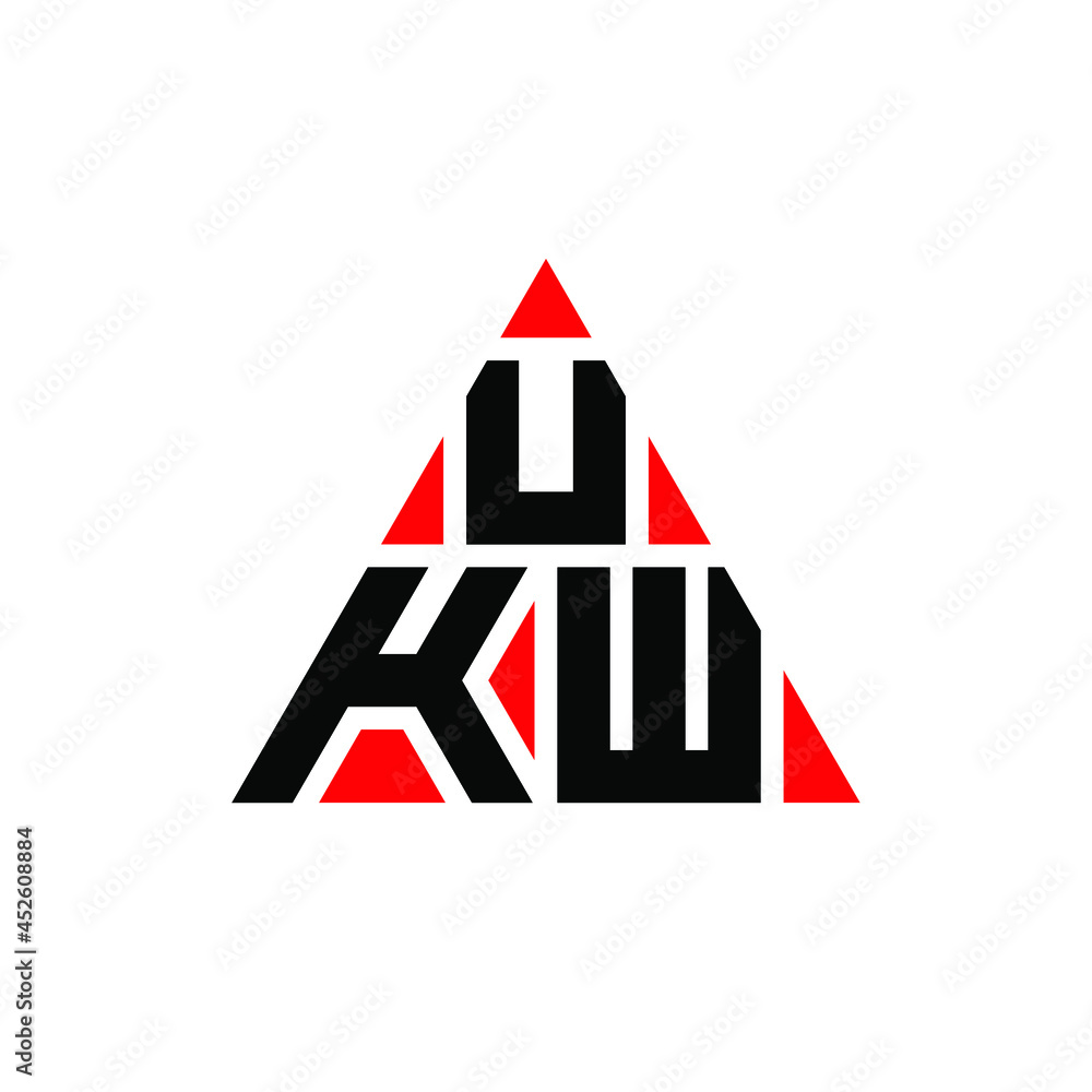 Vecteur Stock UKW triangle letter logo design with triangle shape. UKW ...