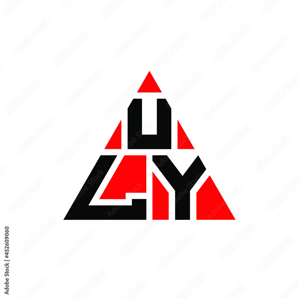 ULY triangle letter logo design with triangle shape. ULY triangle logo ...