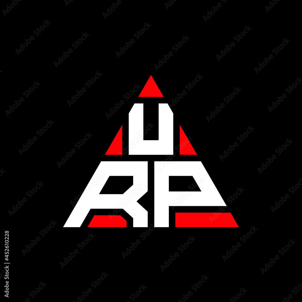 URP triangle letter logo design with triangle shape. URP triangle logo ...