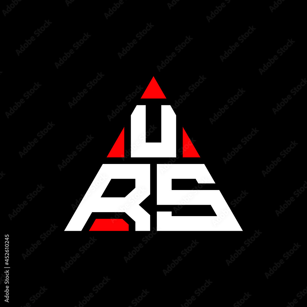 URS triangle letter logo design with triangle shape. URS triangle logo ...