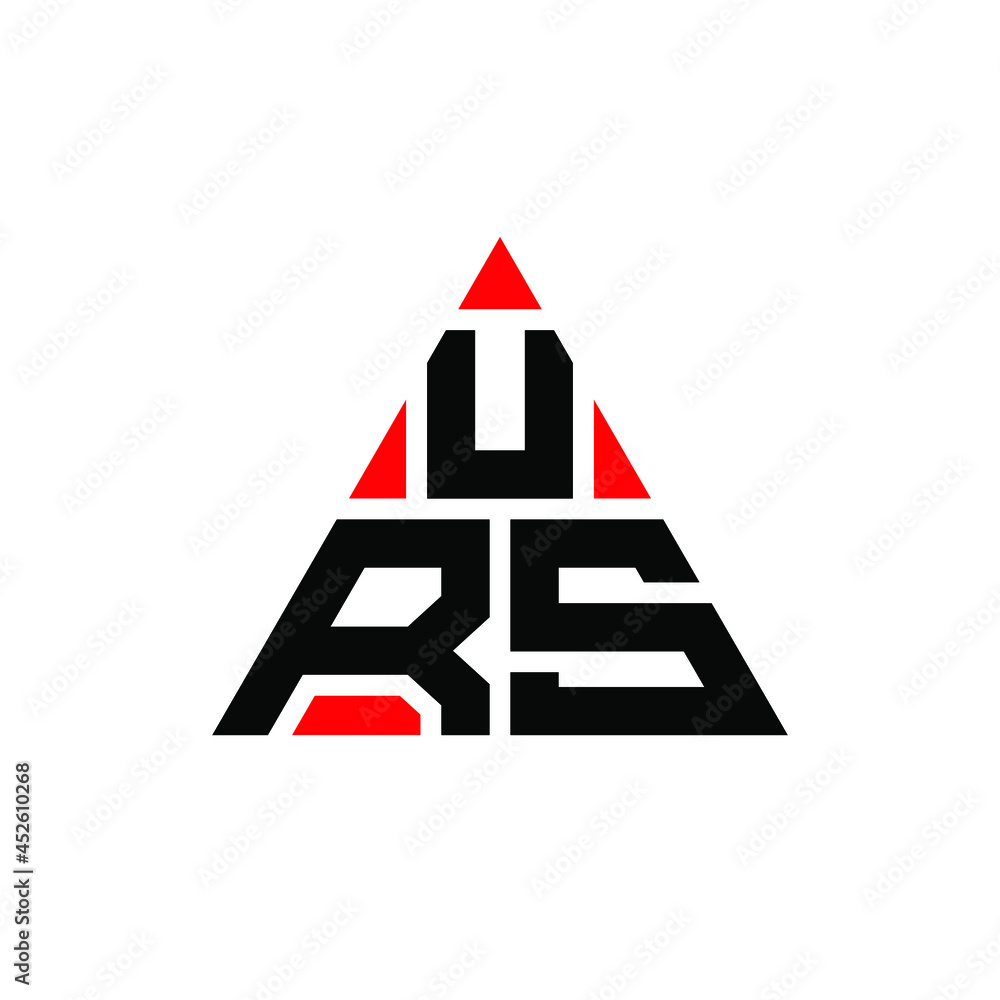 URS triangle letter logo design with triangle shape. URS triangle logo ...