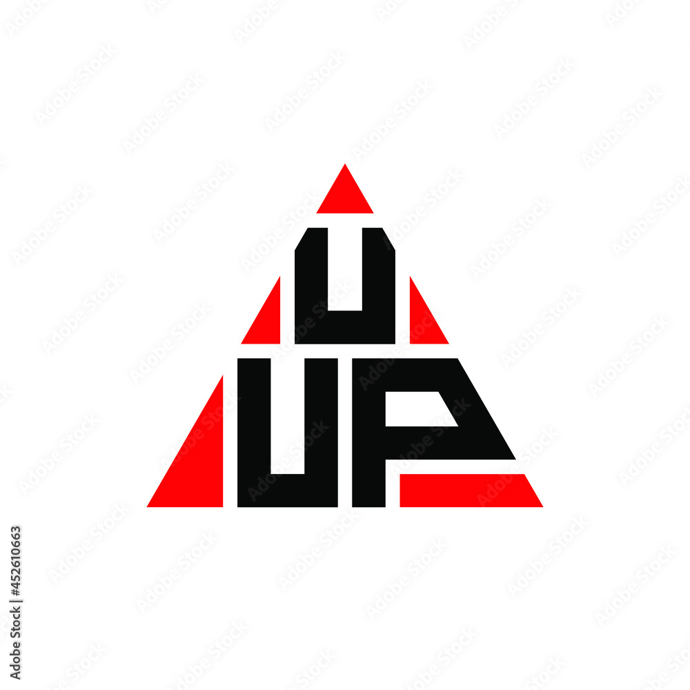 UUP triangle letter logo design with triangle shape. UUP triangle logo ...