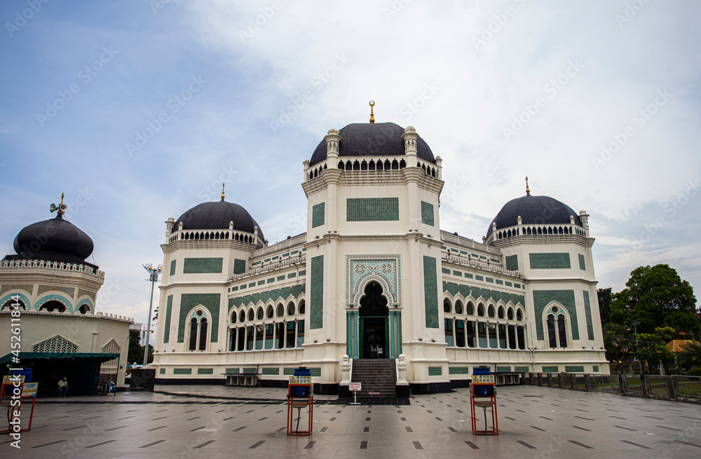 Masjid Raya Al-Mashun, The grand mosque of Medan City. Landmark and the ...