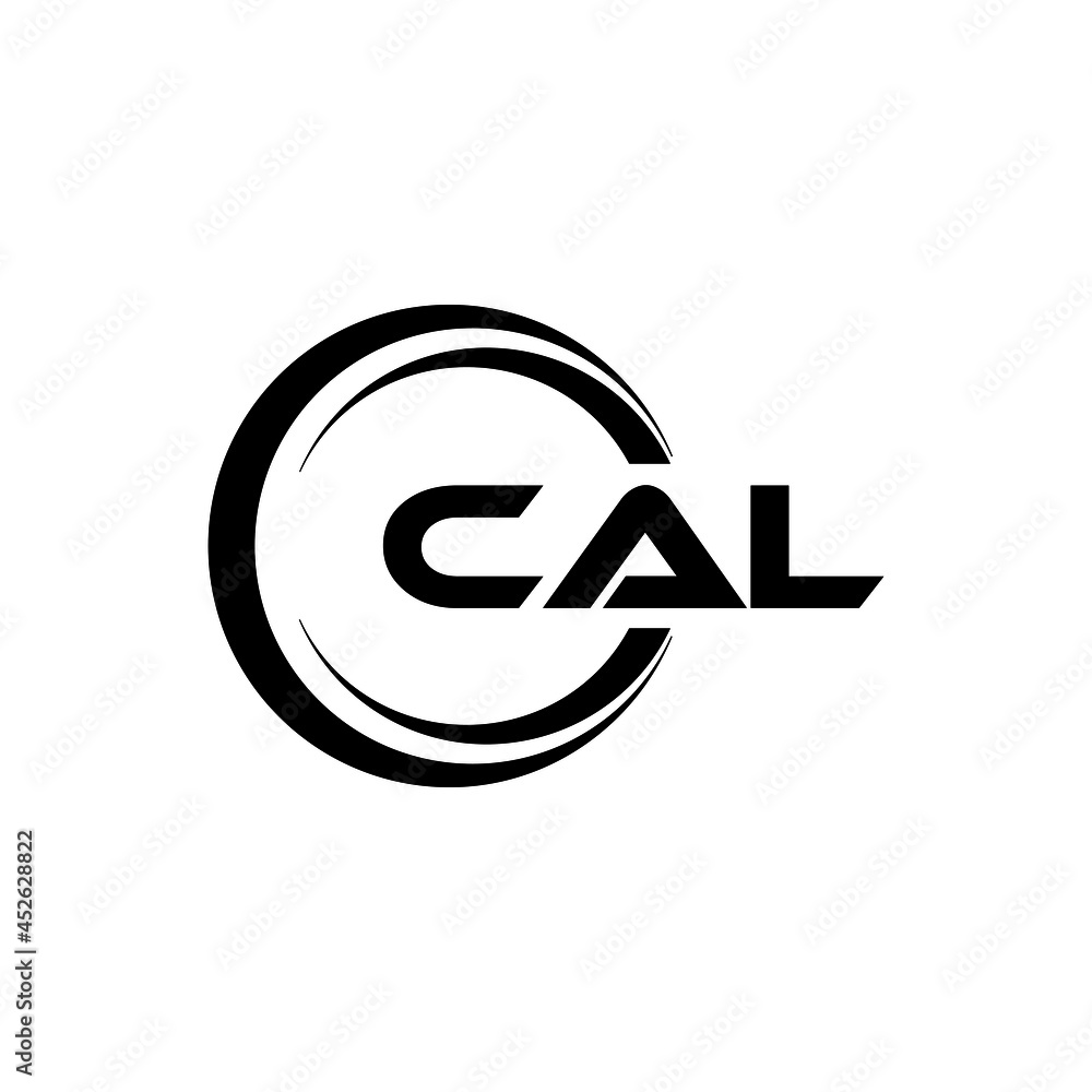 Vecteur Stock CAL letter logo design with white background in ...