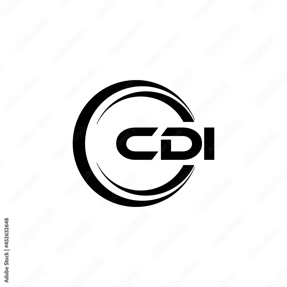 Vecteur Stock CDI letter logo design with white background in ...