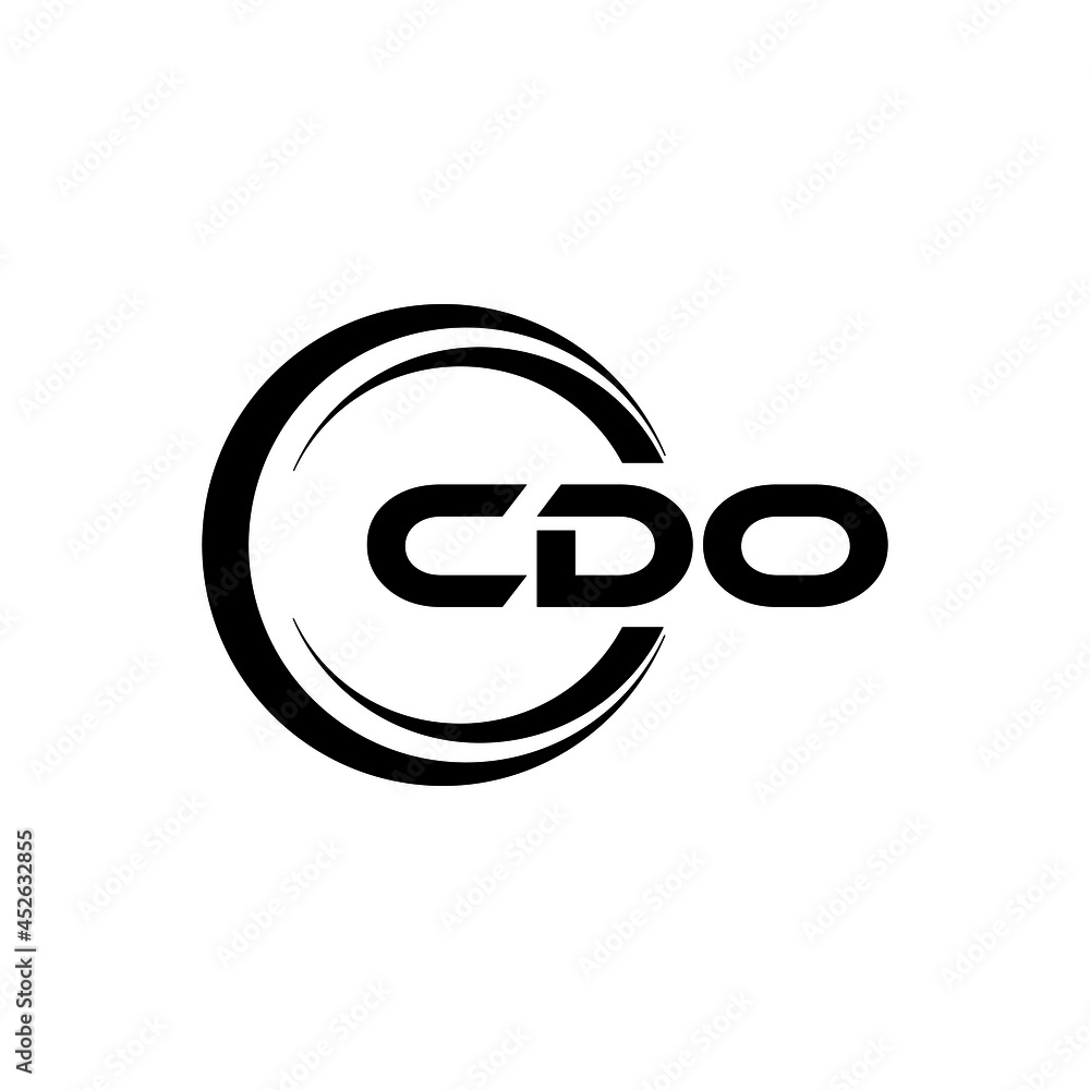 CDO letter logo design with white background in illustrator, vector ...