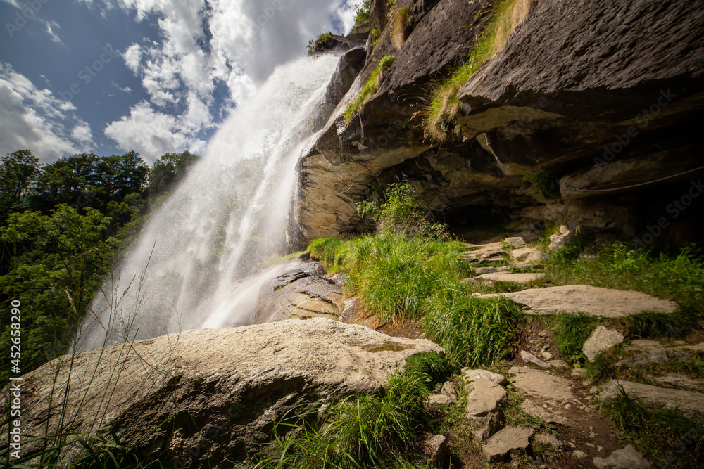 Noasca Waterfall, Gran Paradiso National Park, Aosta, Italy Stock Photo ...