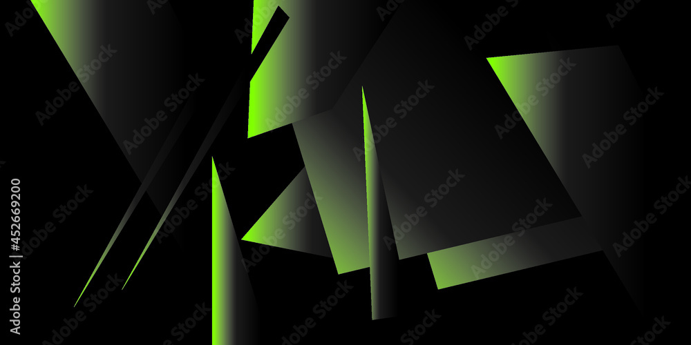 Abstract green black triangle background for minimal Layout vector ...