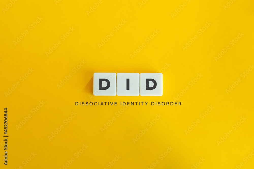 DID (Dissociative Identity Disorder) banner and concept. Block letters ...