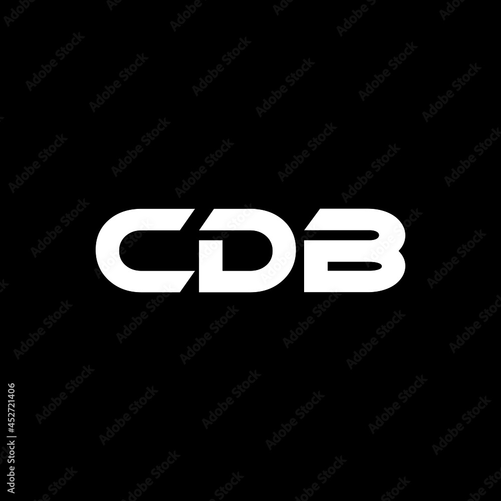 Vettoriale Stock CDB letter logo design with black background in ...