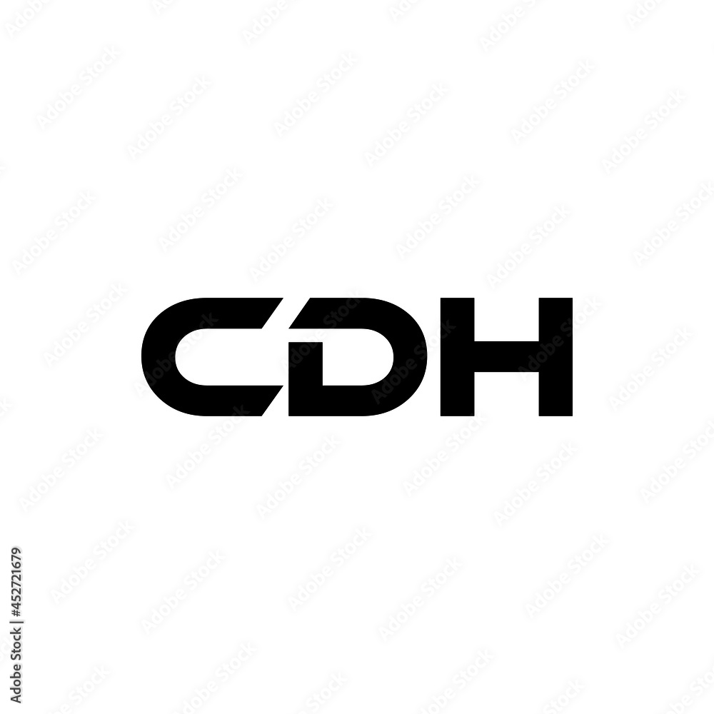 CDH letter logo design with white background in illustrator, vector ...