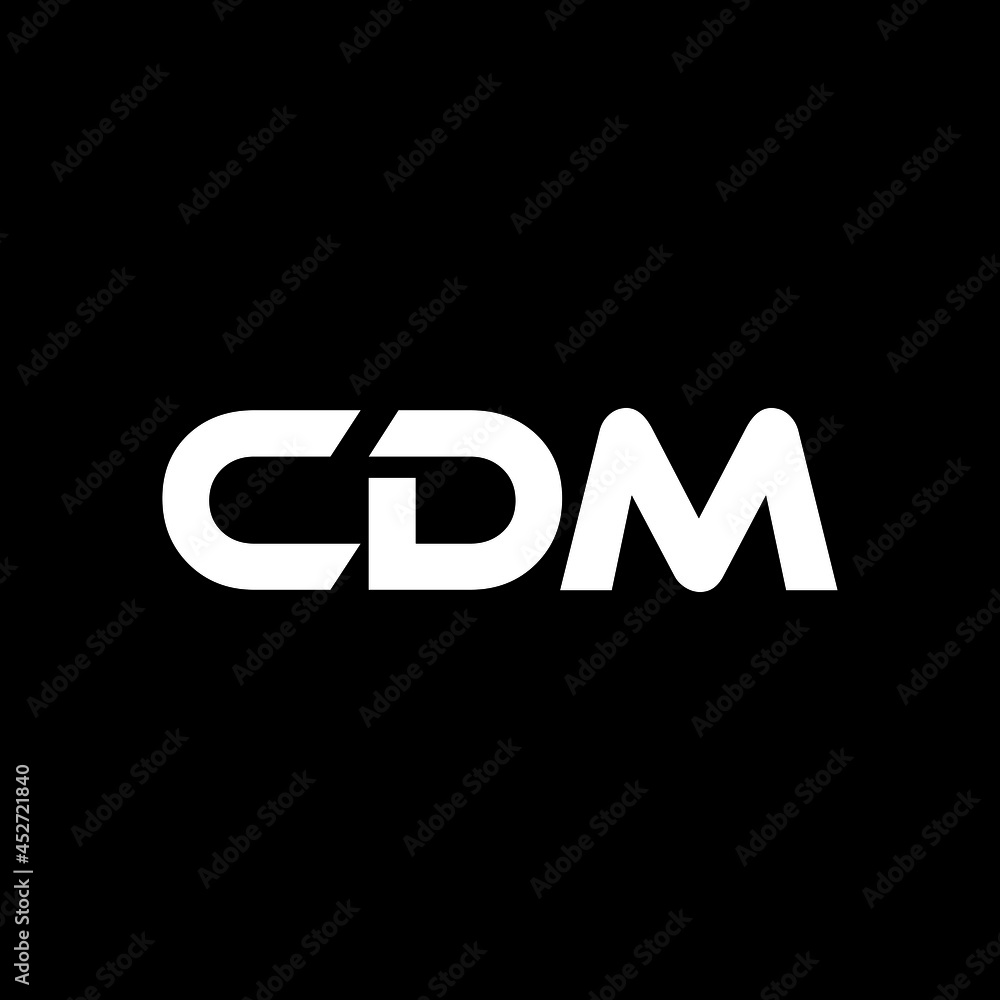 CDM letter logo design with black background in illustrator, vector ...