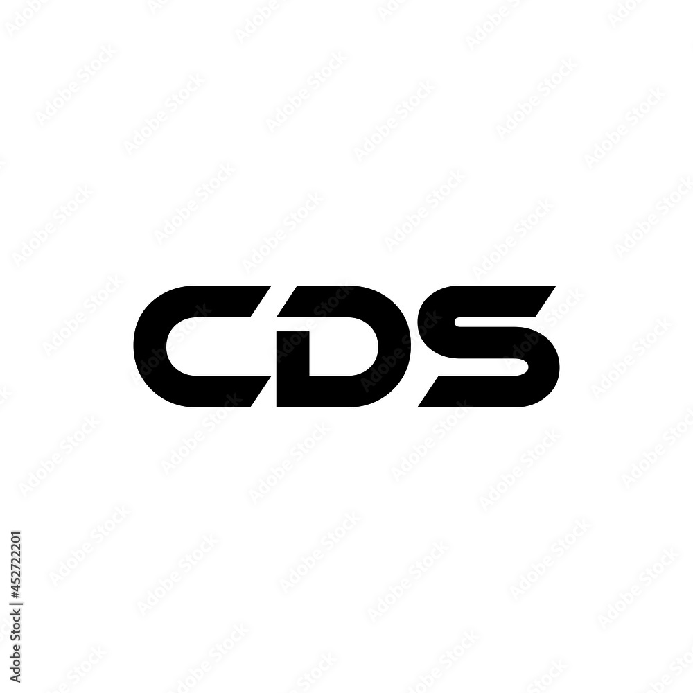 CDS letter logo design with white background in illustrator, vector ...