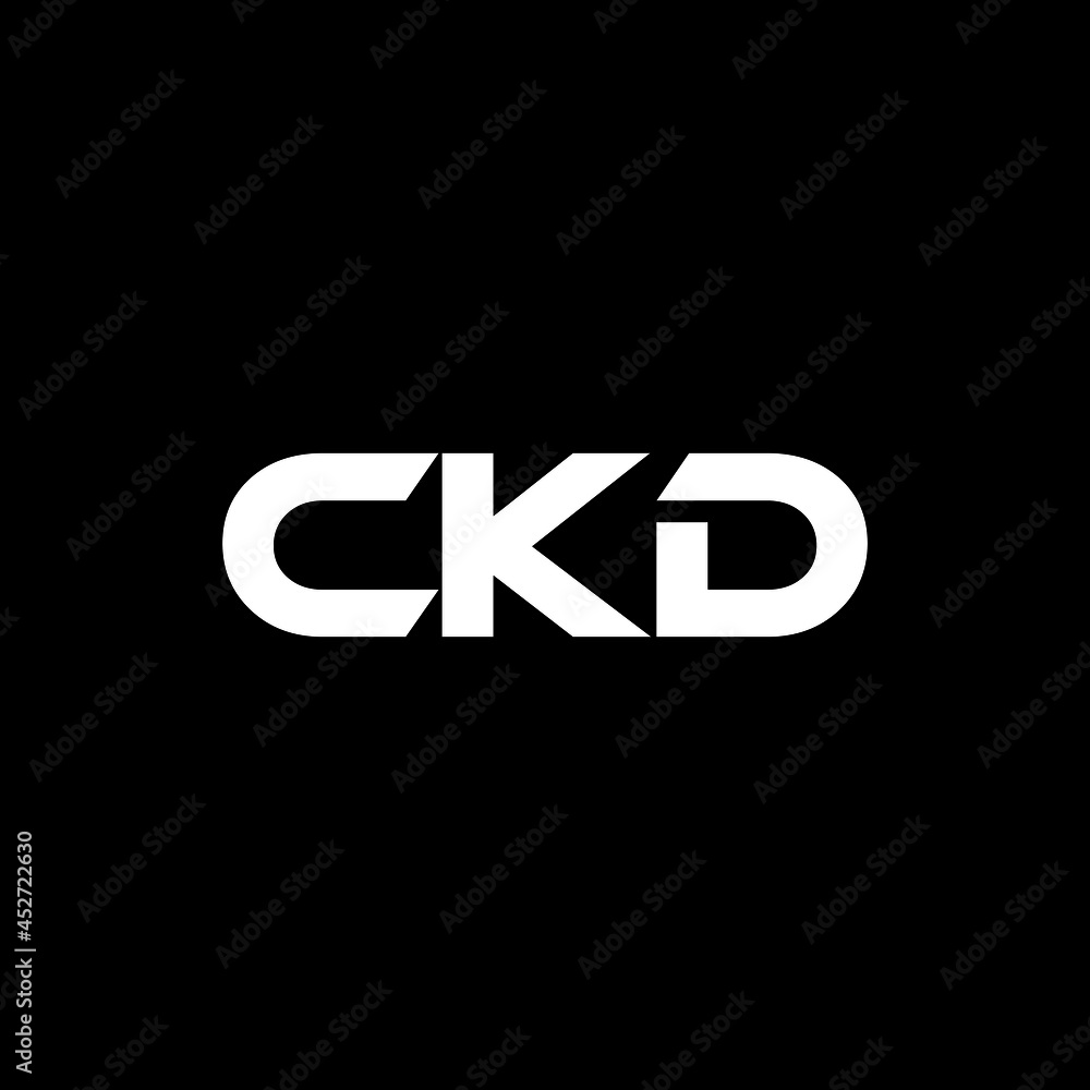 CKD letter logo design with black background in illustrator, vector ...