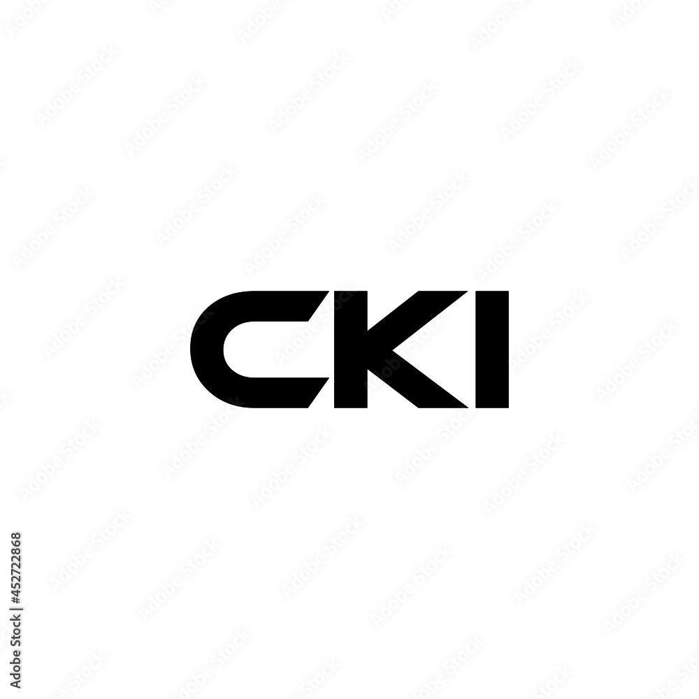 CKI letter logo design with white background in illustrator, vector ...