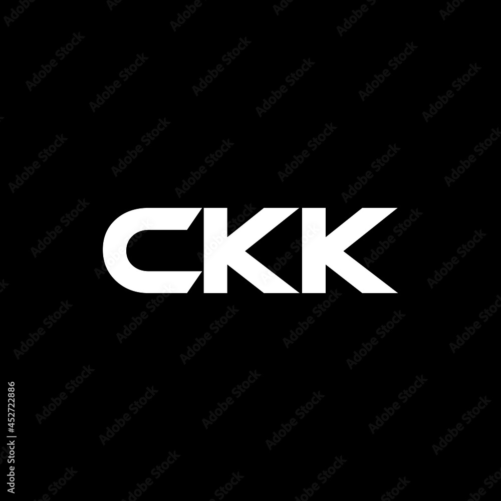CKK letter logo design with black background in illustrator, vector ...