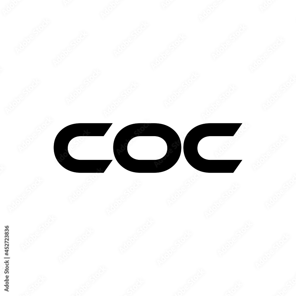 COC letter logo design with white background in illustrator, vector ...