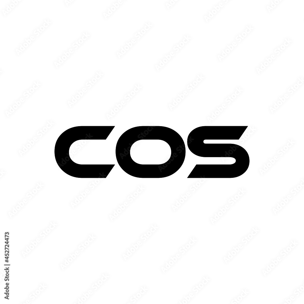 COS letter logo design with white background in illustrator, vector ...