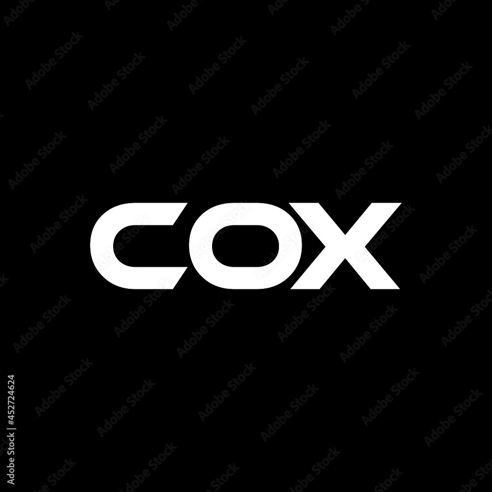 COX letter logo design with black background in illustrator, vector ...
